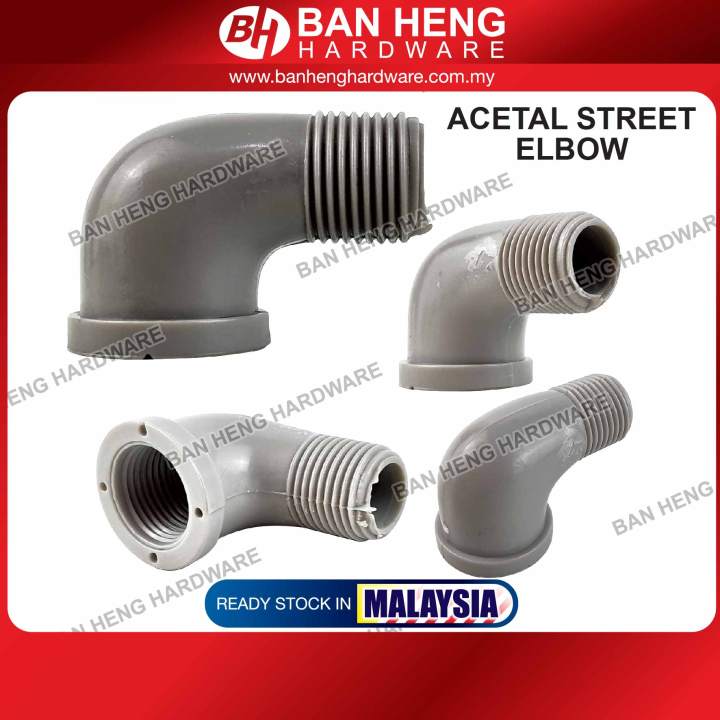PVC Acetal Fitting PVC Acetal Connectors M&F Elbow 15MM | Lazada