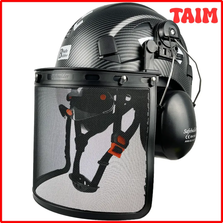 [TAIM] New Industrial Forestry Safety Helmet With Visor Mesh Face ...