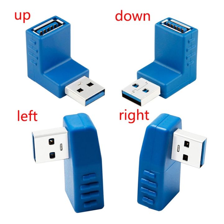 90 Degree USB Connector USB Left Right Up Down Angled 2.0/3.0 Type A Male To Female M/F ...