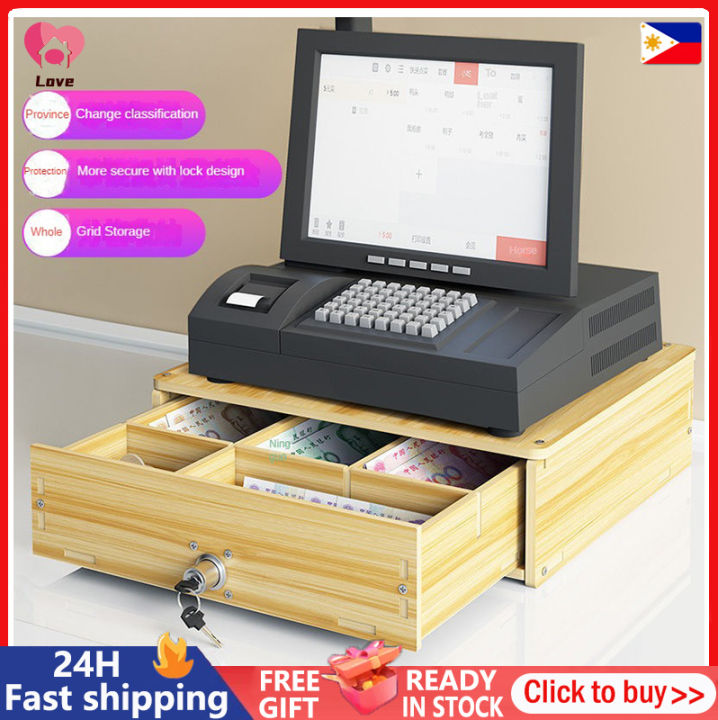 Cash register box with lock supermarket floor cashier box | Lazada PH