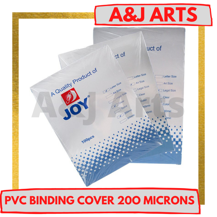 Acetate Clear PVC Binding Cover 200 microns 100 Sheets JOY PVC Binding ...