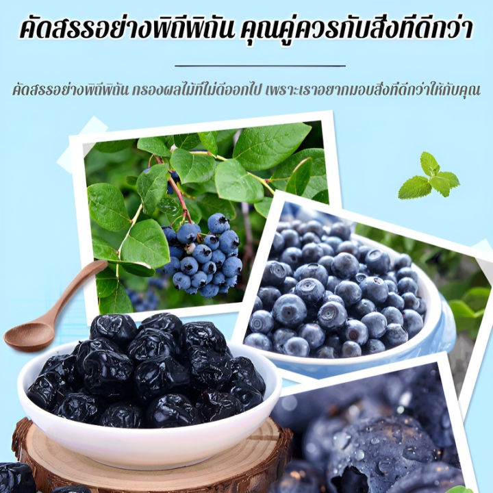 🫐บลูเบอร์รี่แห้ง ปราศจากน้ำตาล ไม่มีการเติมบลูเบอร์รี่ป่า บลูเบอร์รี่ ...
