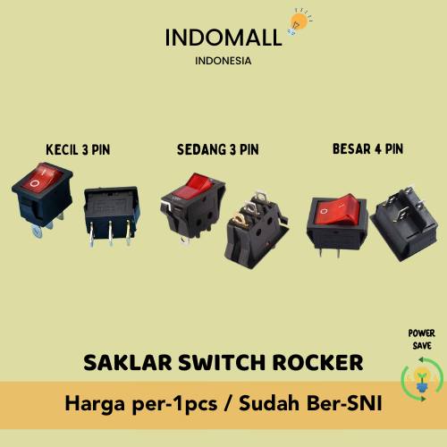 Saklar Power Rocker On Off / Switch 2 pin dan 4 pin / Mini Roker Rocker ...