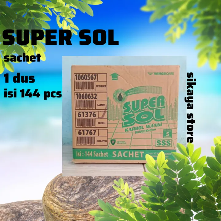 1Dus Supersol Pembersih Lantai 19 ml Wangi Pinus / cemara / pine ...