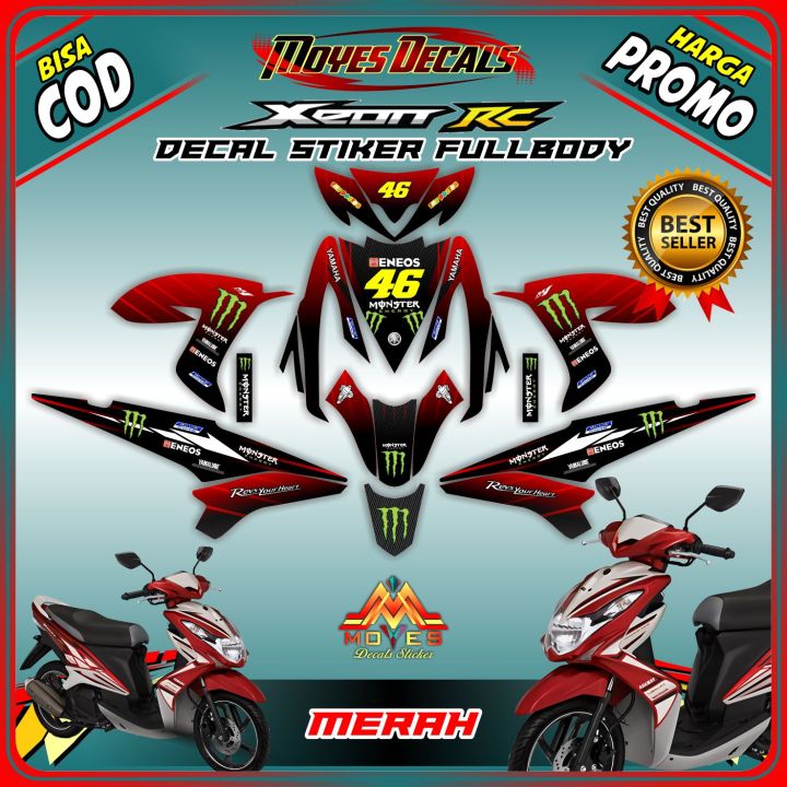 BISA COD / BAYAR DI TEMPAT. stiker xeon rc decal stiker motor yamaha ...