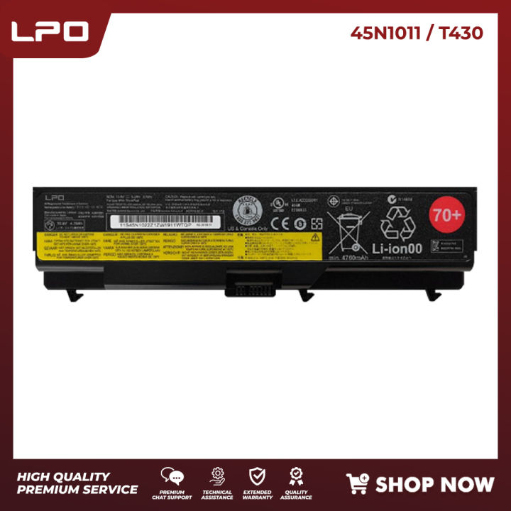 LPO Laptop Battery 45N1011 Compatible with Lenovo L412 L420 L430 L512 ...