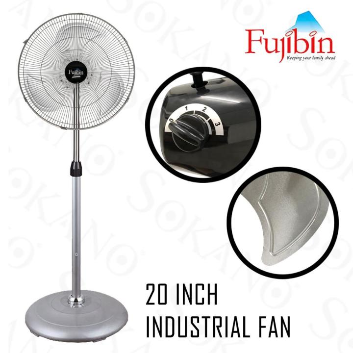Fujibin FBS-20 20” Powerful Industrial Stand Fan Metal Blade | Lazada