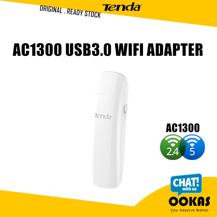 TENDA U12 AC1300 5Ghz + 2.4Ghz Ultra Speed Wireless Dual Band USB 3.0 ...