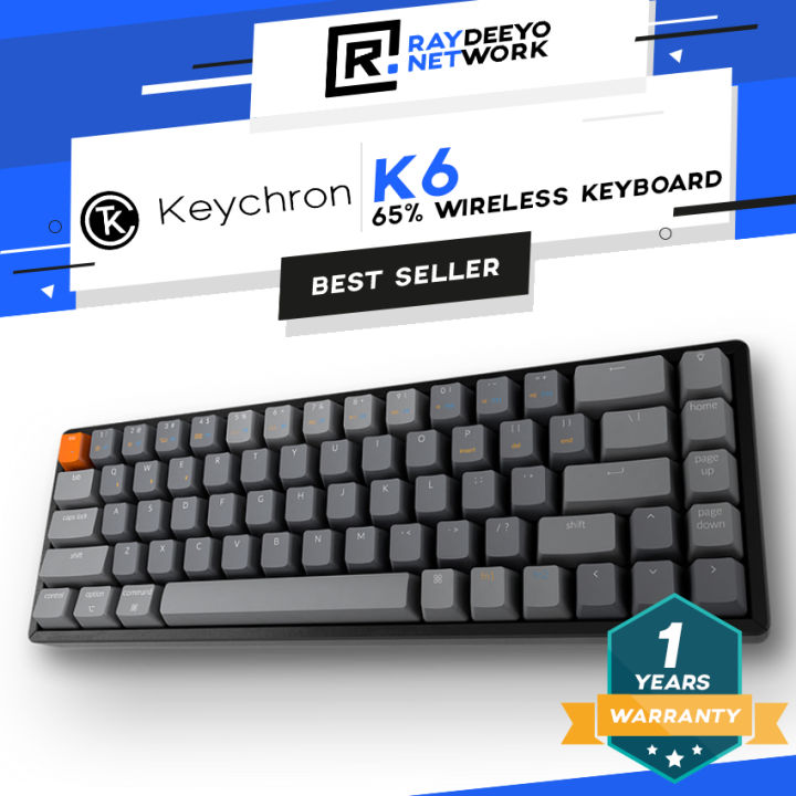 Keychron K6 RGB Wireless Mechanical Keyboard [65% Layout/Aluminum Body ...
