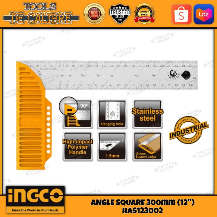 INGCO Angle Square 300mm 12" HAS123002 | Lazada PH