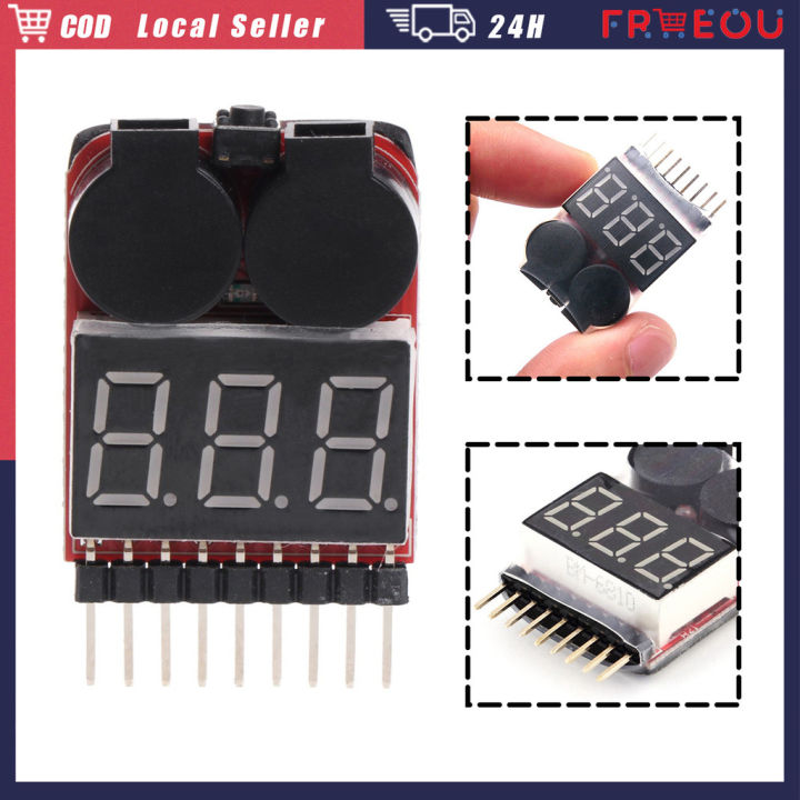 Dual Functional Voltage Tester 1-8S Lithium Battery Level Monitor Low ...