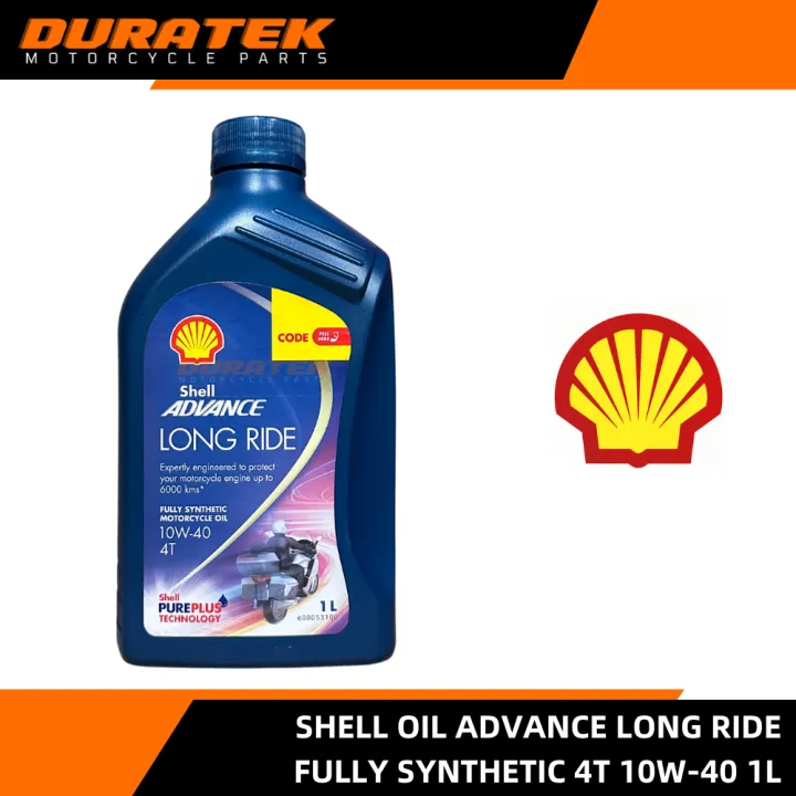 SHELL OIL ADVANCE LONG RIDE FULLY SYNTHETIC 4T 10W-40 1L | Lazada PH
