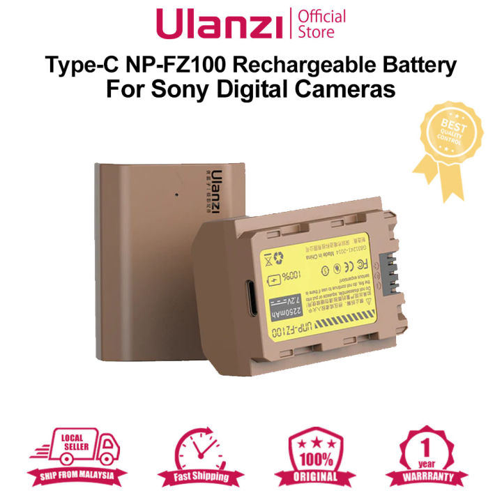 Ulanzi Type-C NP-FZ100 Rechargeable Battery 3080 For Sony Digital ...