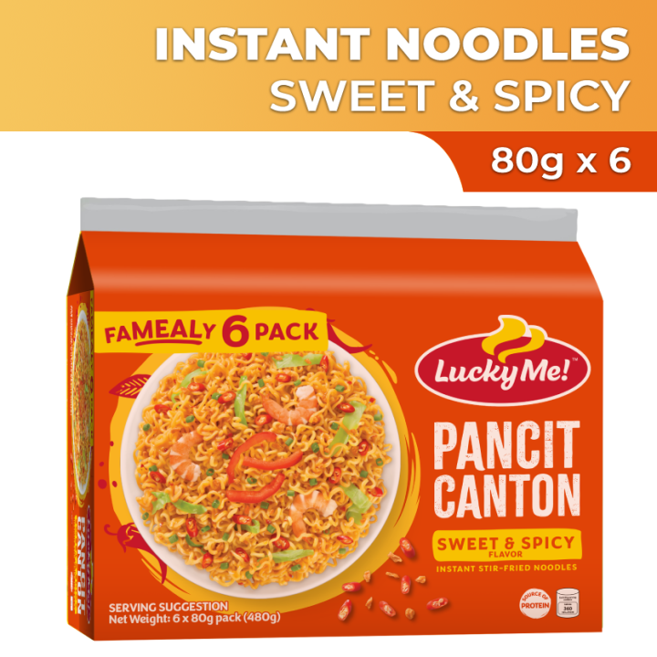 Lucky Me! Pancit Canton Sweet and Spicy Multipack 80gx6 | Lazada PH