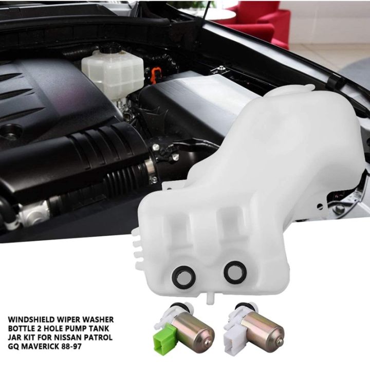 Car 2 Hole Windshield Wiper Washer Bottle with Pump Tank Jar Kit for ...