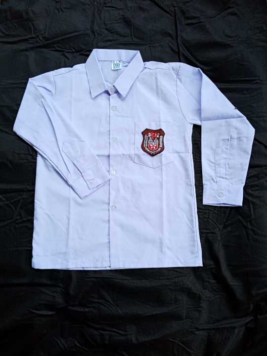 baju seragam sekolah sd warna putih lengan panjang 1-6 sd | Lazada ...
