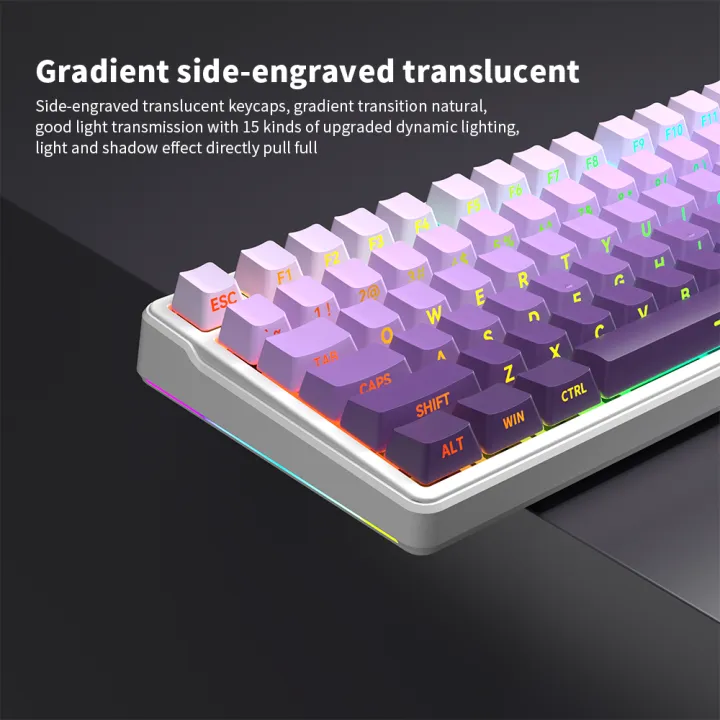 [ydmo] FURYCUBE ZT99 Wired Mechanical Keyboard 2.4G Wireless Bluetooth ...