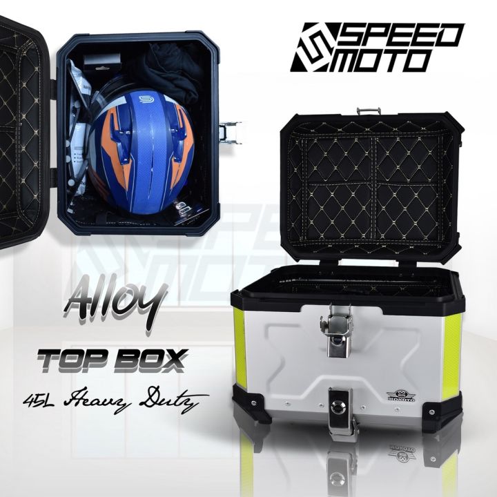 ALUMINUM ALLOY TOP BOX 45LITERS FOR MOTORCYCLE / REAR TAIL 45L HEAVY ...