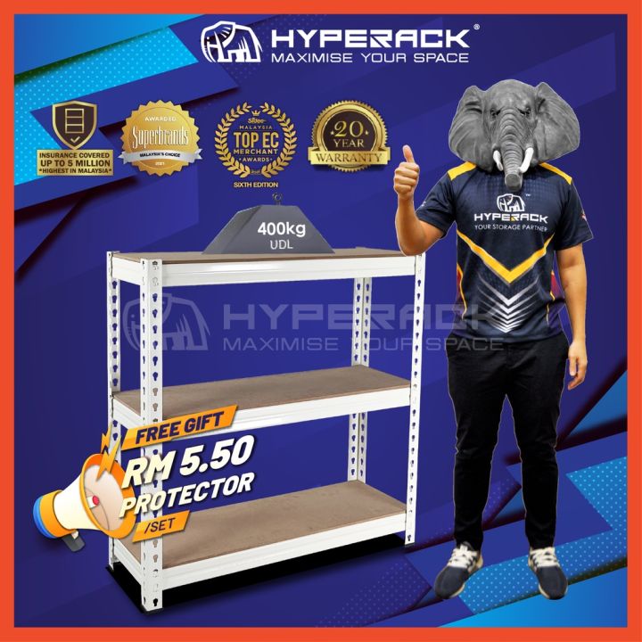 🐘 HYPERACK™️ Adjustable 3 Tier Metal Boltless Rack Rak Dapur Rack Shelf ...