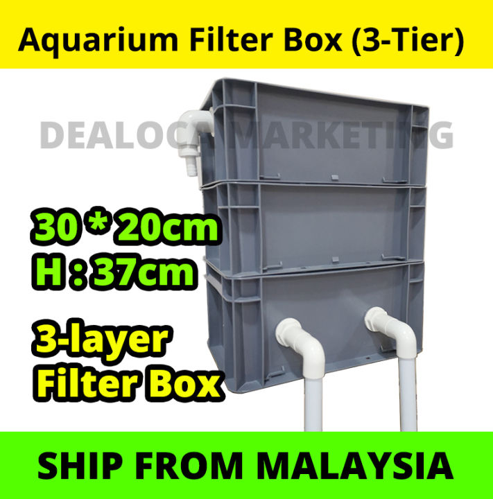 Aquarium Filter Box 30cm x 20cm Multipurpose In-house Aquarium Outdoor ...