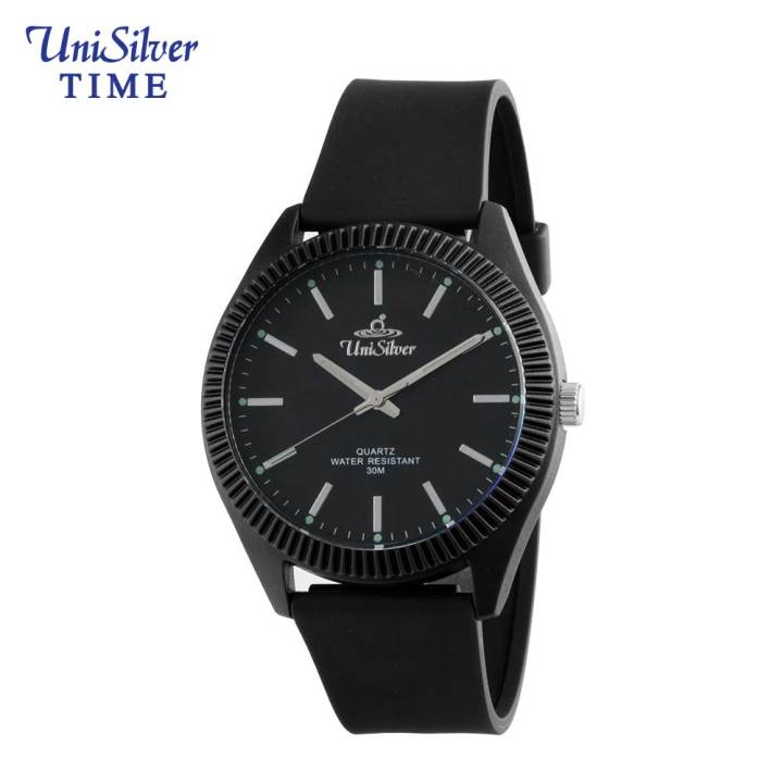 UniSilver TIME Men's Black Analog Rubber Watch KW4408-1002 | Lazada PH