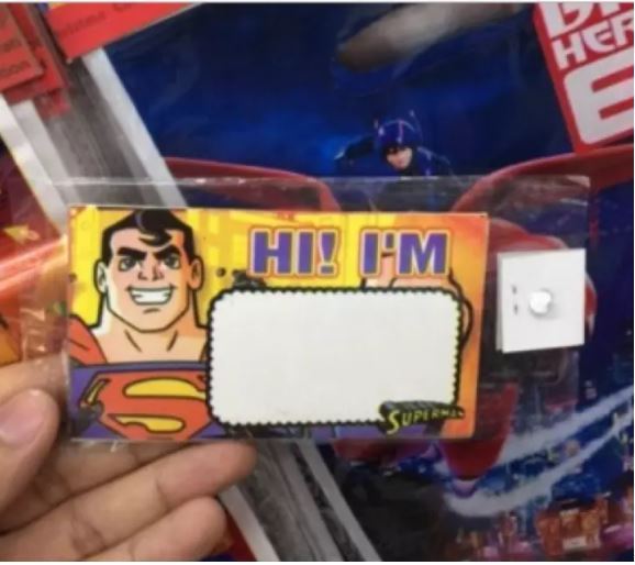 6pcs Superman name tags sticker for birthday party decoration ...