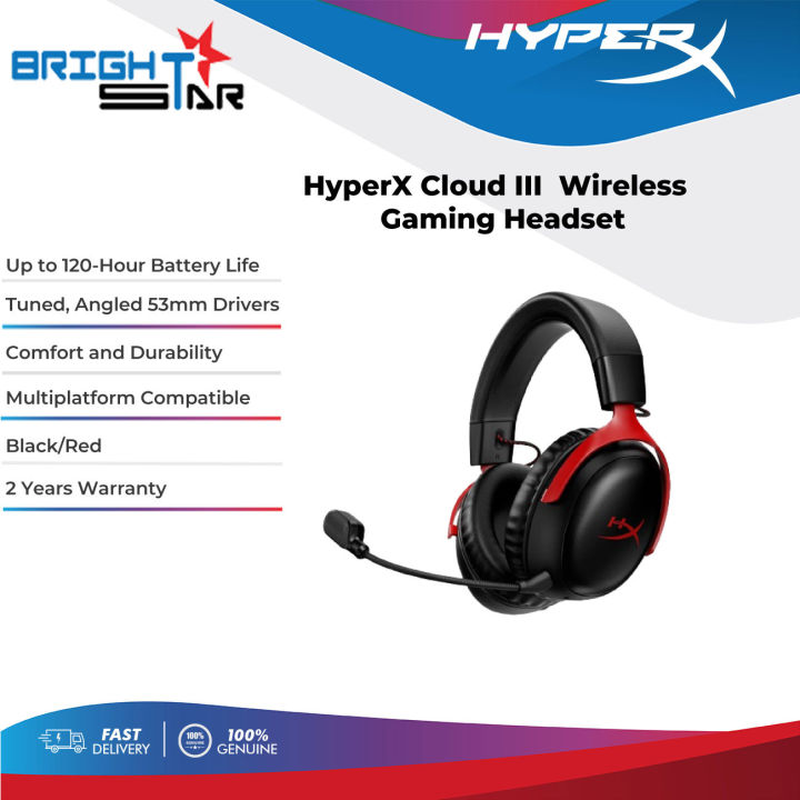 HyperX Cloud III Wired Gaming Headset - Black/Black Red | Lazada
