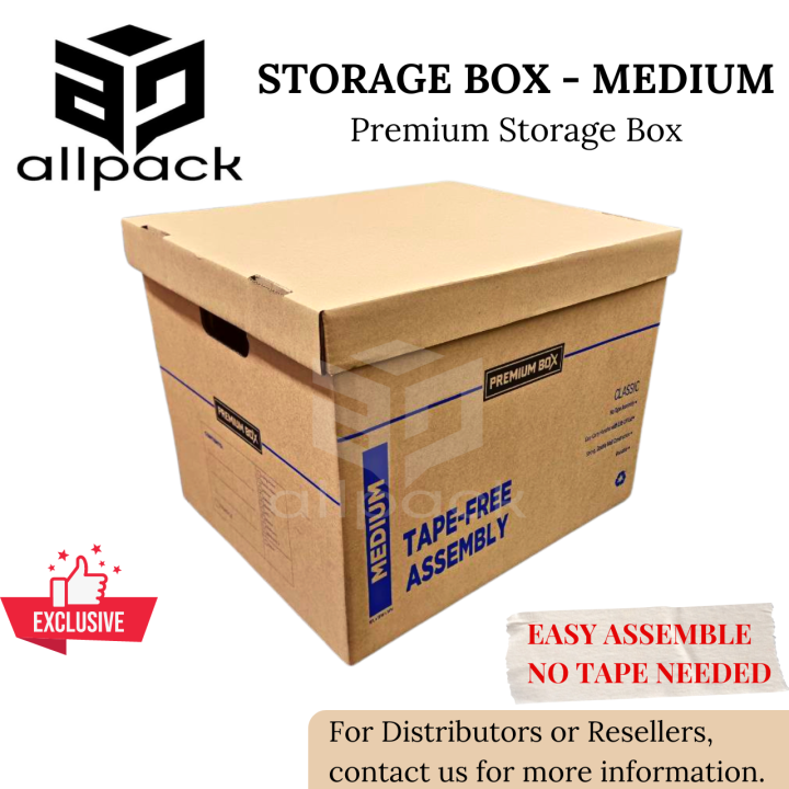 Premium Storage Moving Filing Box 18x15x14 inches Medium (1pc) | Lazada PH