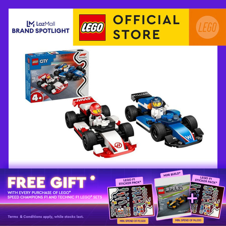 LEGO® City 60464 F1®️ Williams Racing & Haas F1®️ Race Cars, Age 4 ...