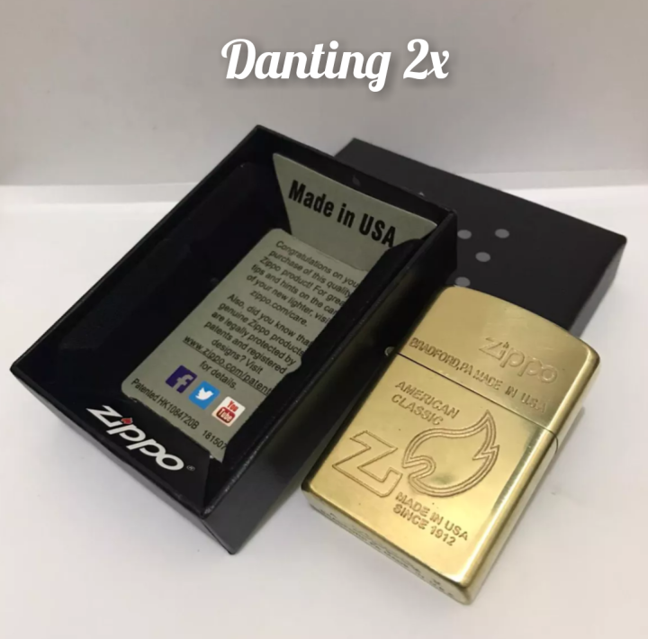 Bayar Di Tempat - Korek Api Zippo Denting 2x Made In USA Denting Gold ...