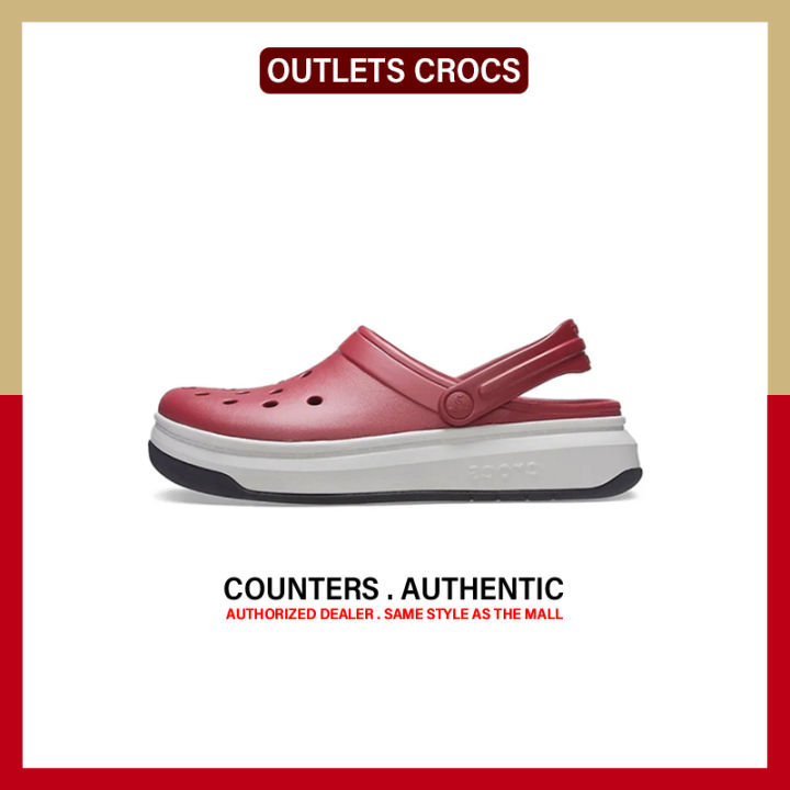 ใหม่และแท้ Crocs Crocsband Full Force " Red " รองเท้าแตะ 206122 - 6RU ...