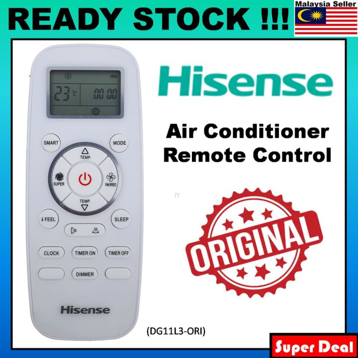 [ของแท้100] HISENSE Air Cond Aircon Aircond Air Conditioner Remote ...