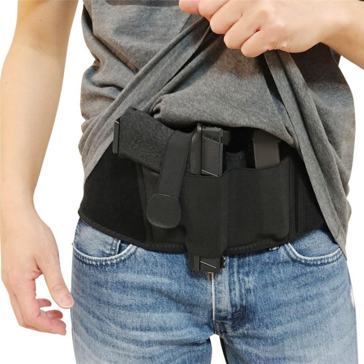 Tactical Holster Concealed Belly Band Universal Invisible Elastic Waist ...