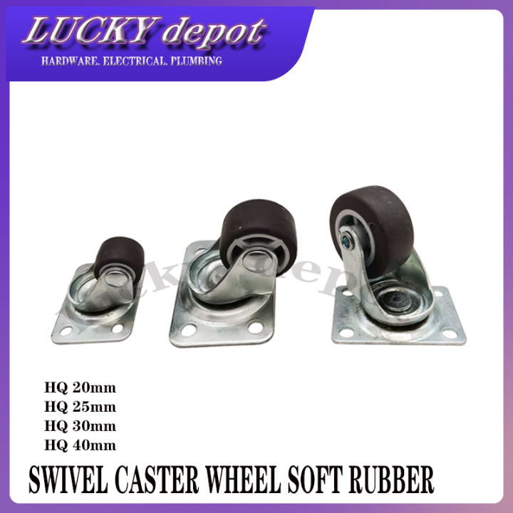 SOFT RUBBER SWIVEL CASTER WHEEL ( 20MM / 25MM / 30MM / 40MM ) ( SOLD ...