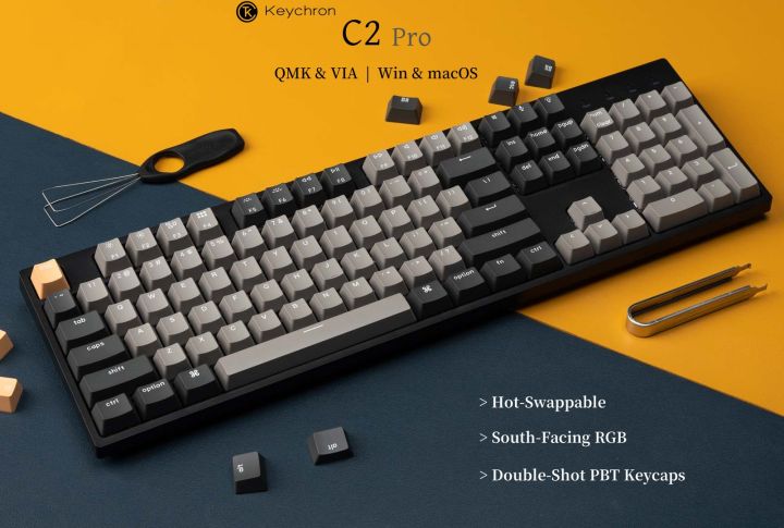 Keychron C2 Pro Full Size QMK/VIA Wired Mechanical Keyboard Hot ...