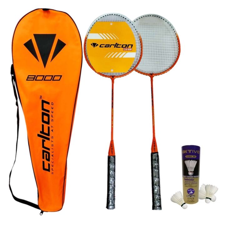 【COD】 Badminton Racket and Full Cover Bag with Free Feather Shuttlecock ...