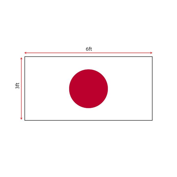 Japan Flag 3x6ft, Bendera Japan 3x6ft, Polyester | Lazada