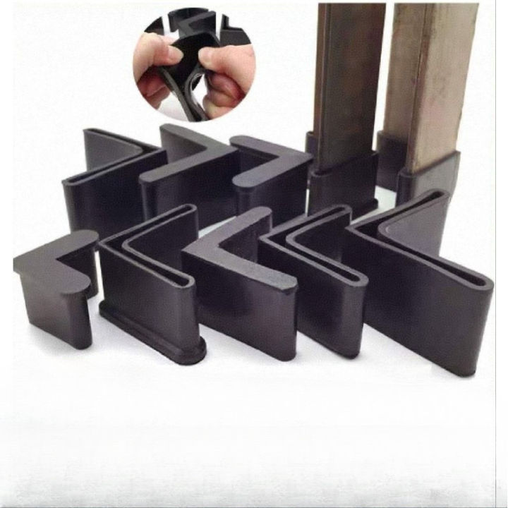 4Pcs Rubber Footing Angle Bar Rubber Footing L-Shaped Rubber Footing ...
