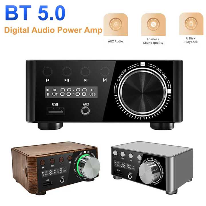 Bluetooth Digital Mini Amplifier, Mini Bluetooth 5.0 Power Amplifier ...