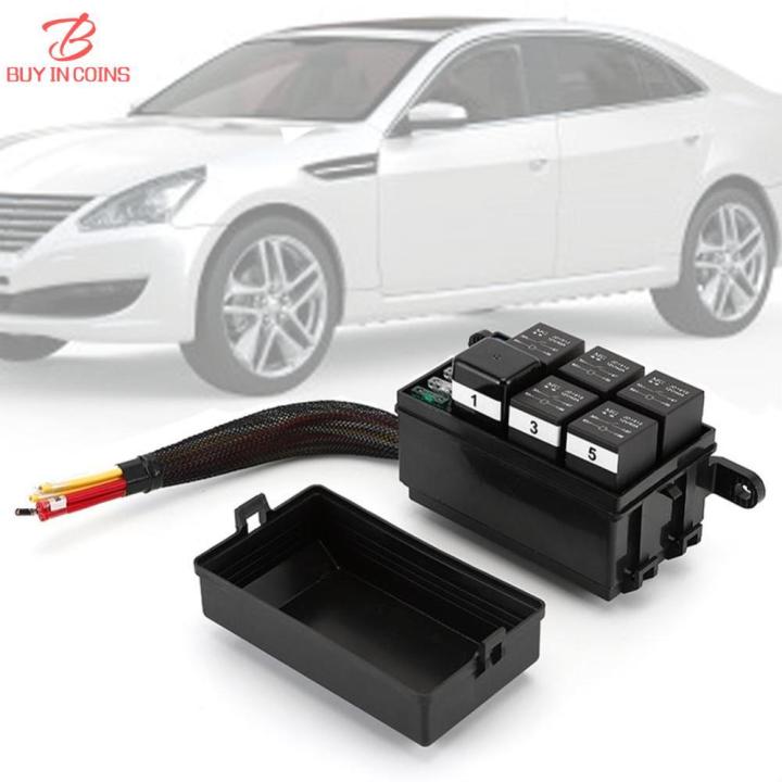 BC Car 12V/24V Relay Box 6 Slots Relay Block 6 Way ATC/ATO Fuse Relay ...