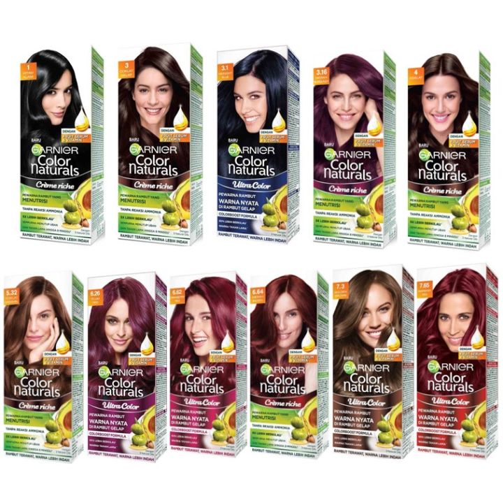 Garnier Hair Color Naturals Creme Riche & Ultra Color Hair Dye ...