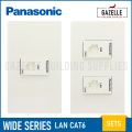 Panasonic Wide Series CAT6 LAN Outlet - 1, 2 Gang or Device Only ...