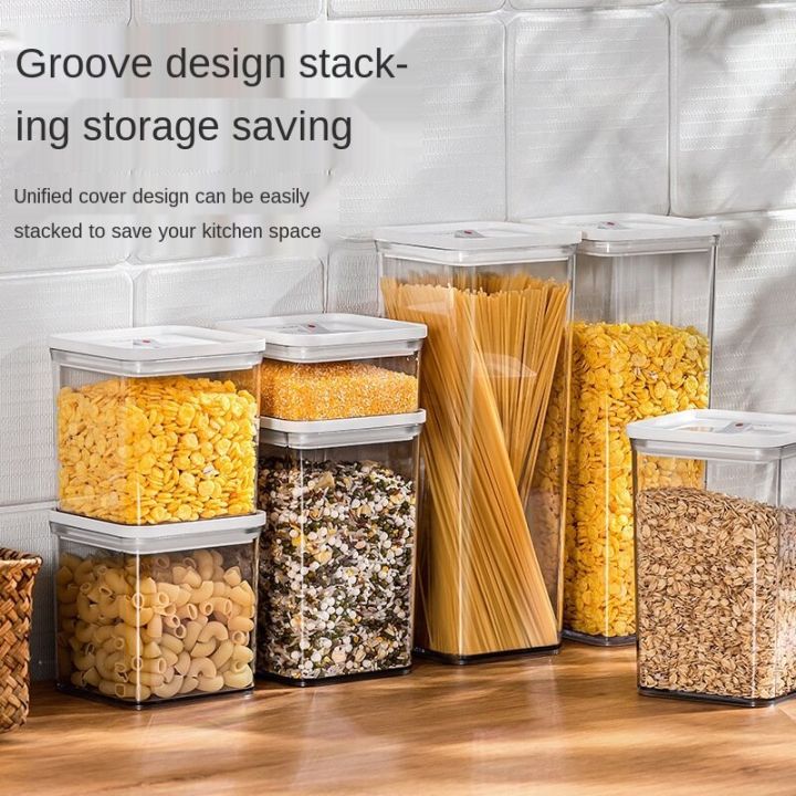 Food Storage Tank, Bamboo Covered High Borosilicate Sealed Glass Food ...