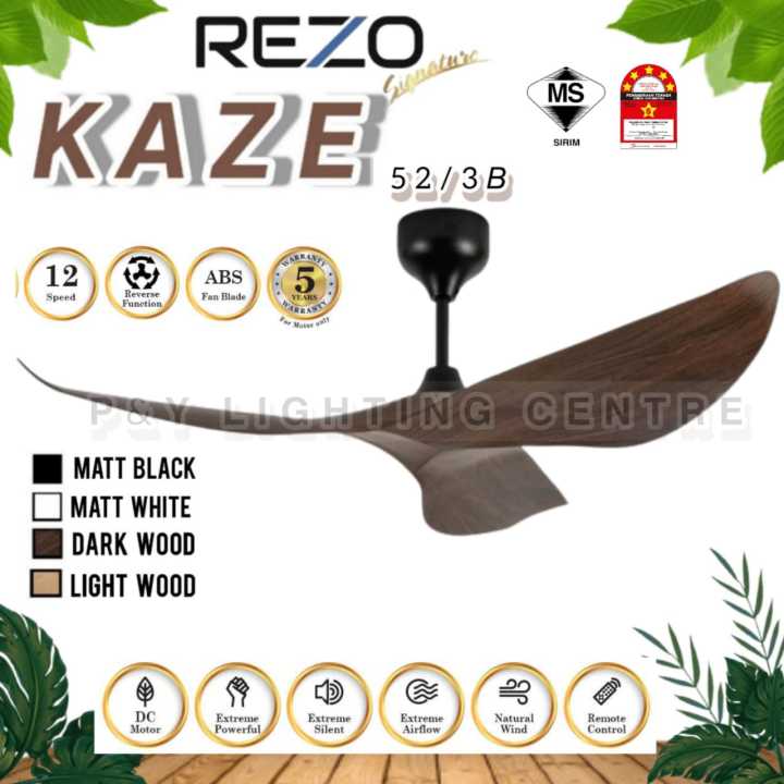 REZO KAZE CEILING FAN 52/3B | Lazada