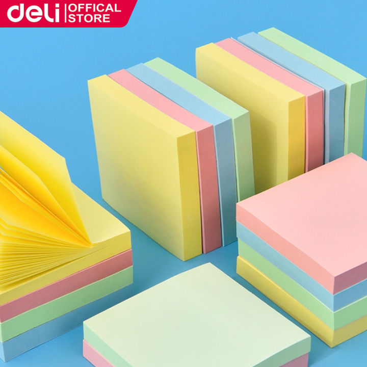 Deli Sticky Notes 100 Sheets Portable Notepads Memo Pad Student ...