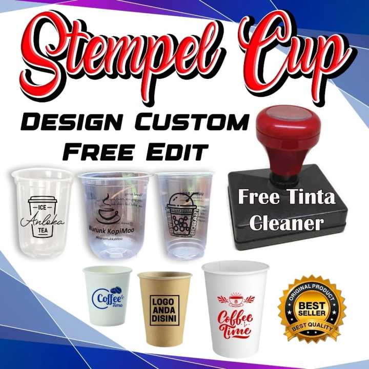 Cetak Stempel Gelas Plastik Cup | Cetak Stempel Plastik | Stempel Kayu ...