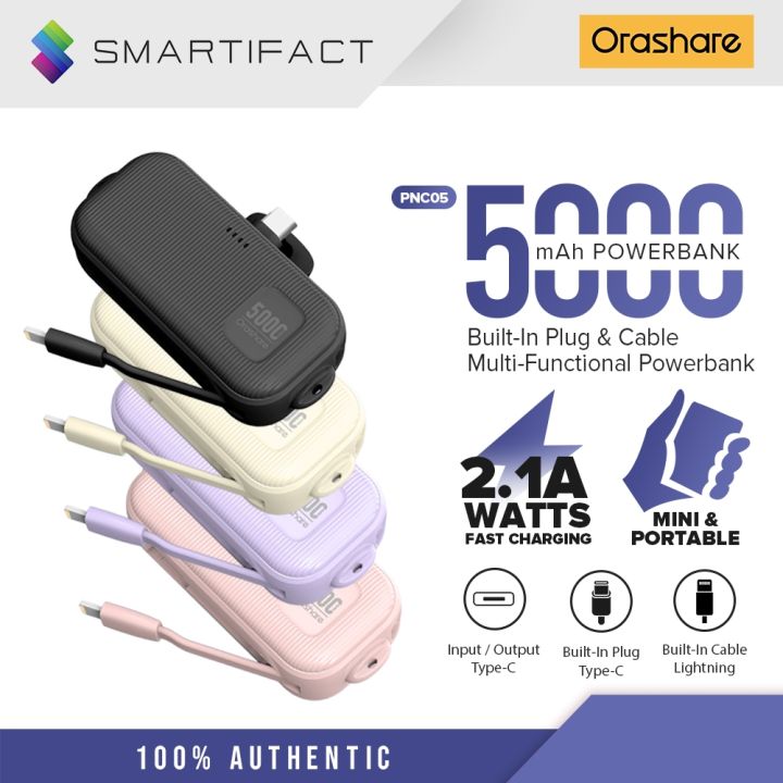 Orashare PNC05 5000mAh Super Mini Powerbank Type C Fast Charge Power ...