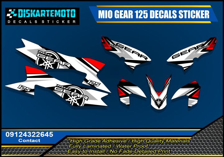 Yamaha Mio Gear 125 Decals Sticker | Lazada PH