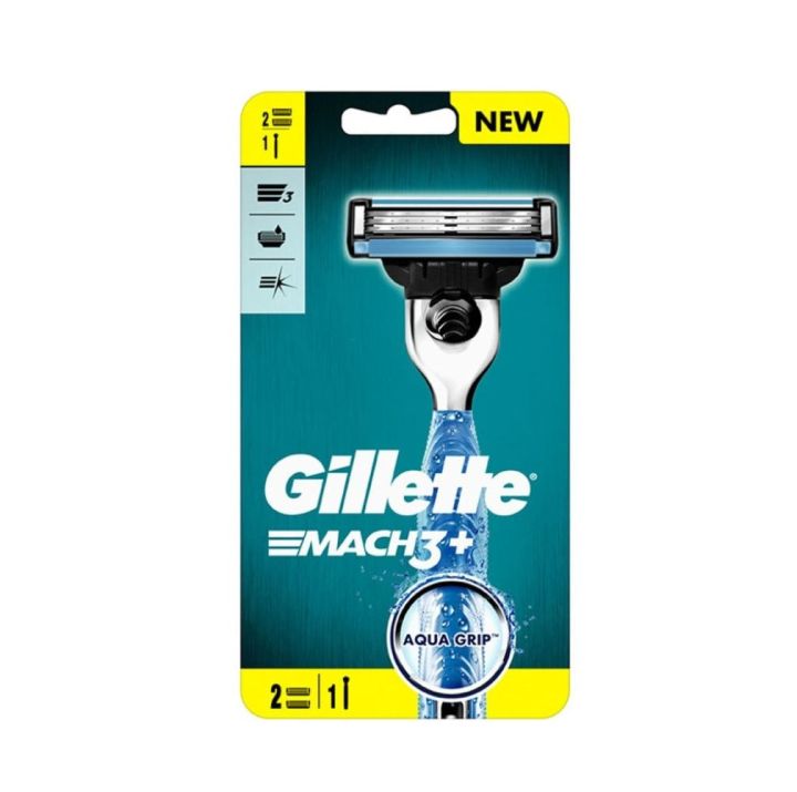 Gillette Mach3+ ( 1 Shaver + 2 Refills / 3 Carts ) | Lazada
