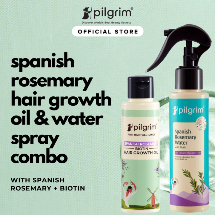 [BEST SELLER] Pilgrim Combo Spanish Rosemary Hair Growth Oil & Hair ...